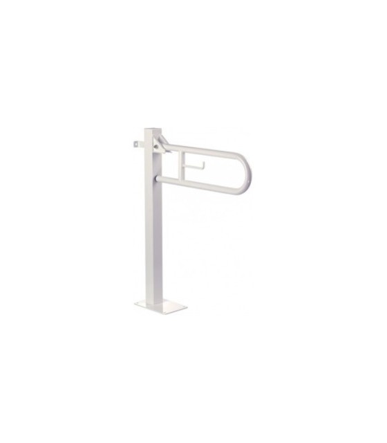 Swing up grab bars made of AISI 201 stainless steel tube, white finish